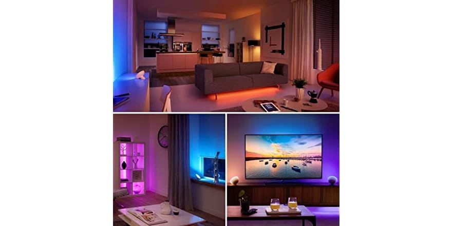 Inscrok 16.4ft RGB Waterproof LED Strip Lights