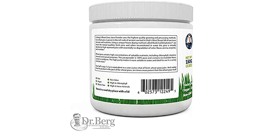 Dr Bergs Lemon Wheatgrass Green Powder