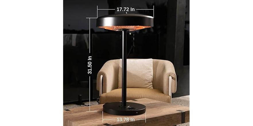 EAST OAK 1500W Table Top Electric Patio Heater