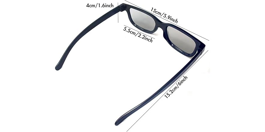 6 Pack 3D Polarized Glasses