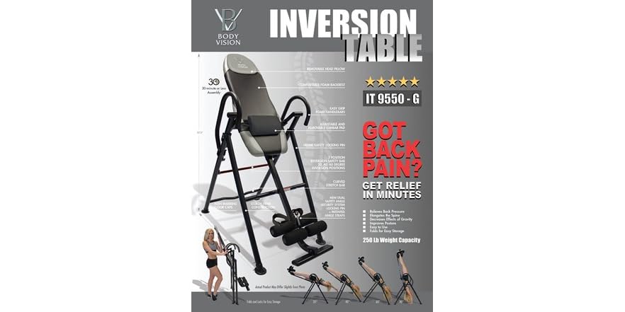 Body Vision Deluxe Inversion Table
