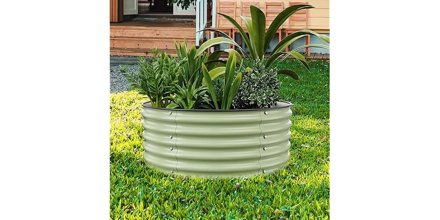 Nossta 3.5 x 3.5 x 1.4 Ft Round Raised Garden Bed