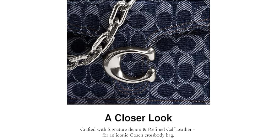 Coach Signature Denim Tabby Shoulder Bag (Open Box) (Open Box)