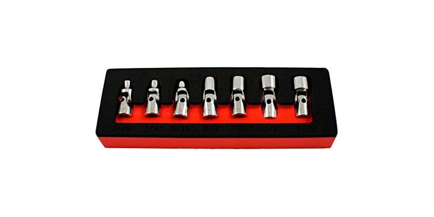 Astro 7407 1/4-In dr Flex Socket Set 6pt SAE, 7pc