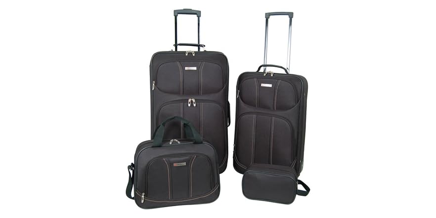 Moda 4-Piece Luggage Set - Black