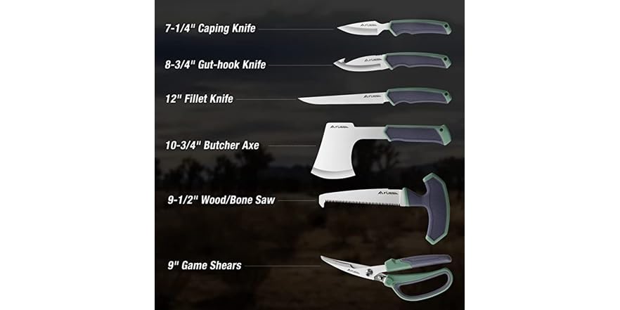 FLISSA Hunting Field Dressing Kit, 10 Piece