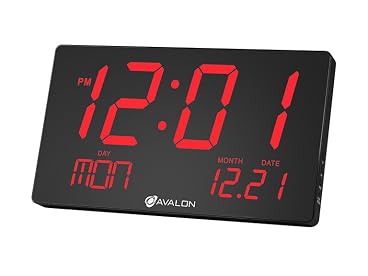 Avalon Oversized LED Digital Clock - 8"x14"