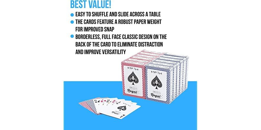 Regal Games - Bulk Playing Cards 12 Pack