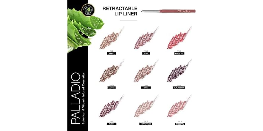 Palladio Retractable Waterproof Lip Liner