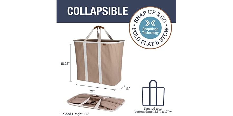 Collapsible Laundry Caddy, 2PK- Pick Color