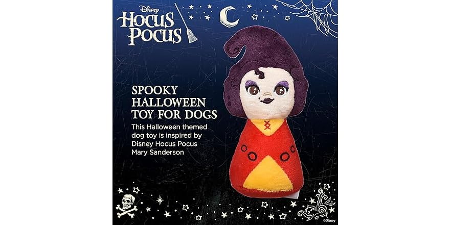 Hocus Pocus Plus Squeaky Dog Toy