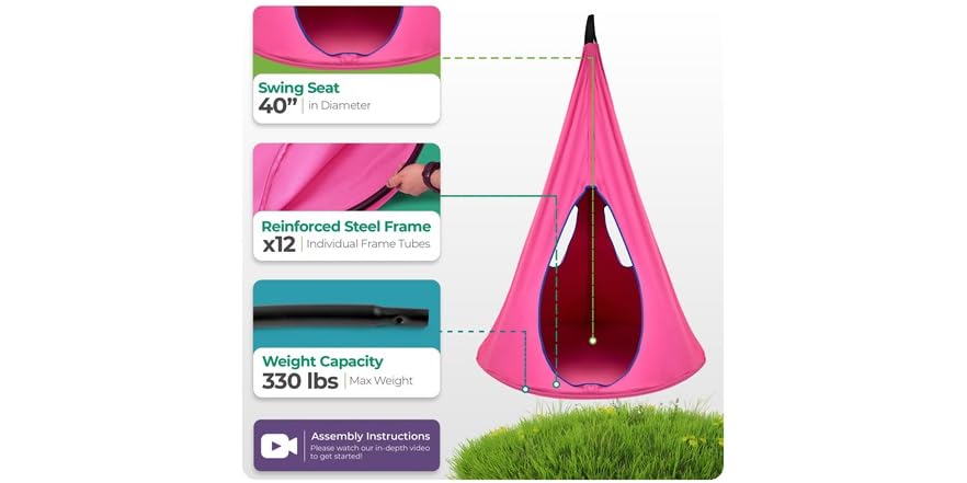 Sorbus 40" Pod Swing for Kids