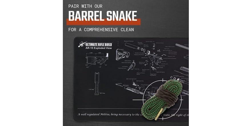 Ultimate Rifle Build Gun Cleaning Mat w/ Diagram