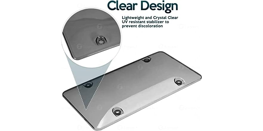 Tinted Bubble licence plate Shields 2 pk