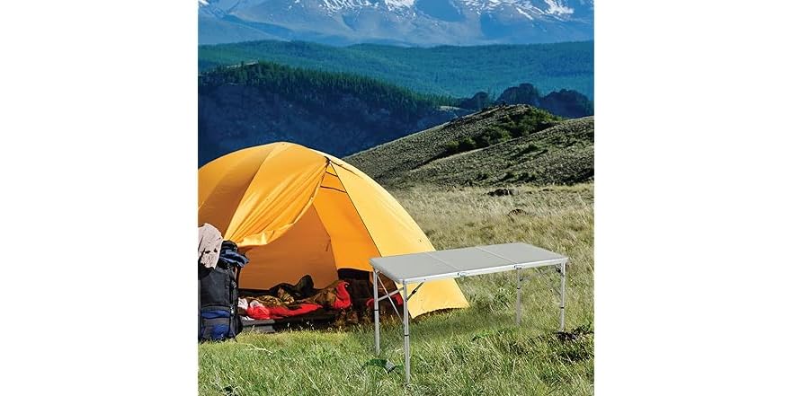 4’ ft Heavy-Duty Aluminum Folding Table