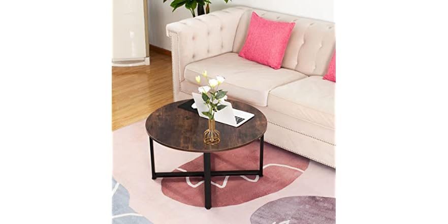 AZL1 Life Concept Coral Flower Round Coffee