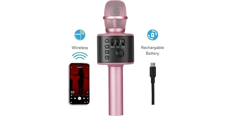 Core Innovations Karaoke Mic, Rose
