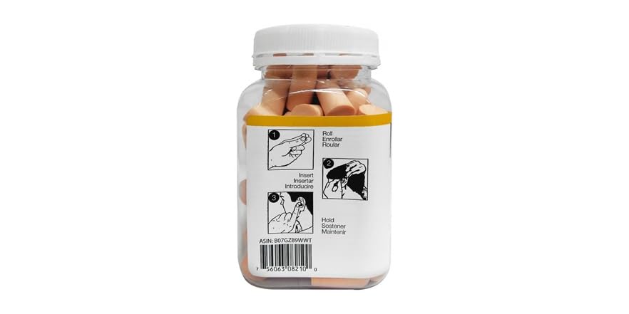 Ultra Soft Foam Earplugs NRR 32dB 50-Pair Beige