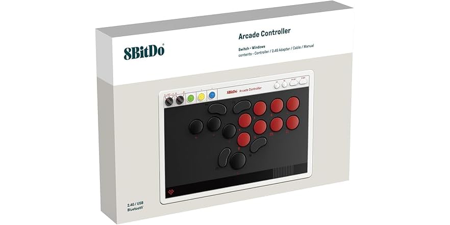 8BitDo All-Button Arcade Controller for Switch/Switch 2 & Windows
