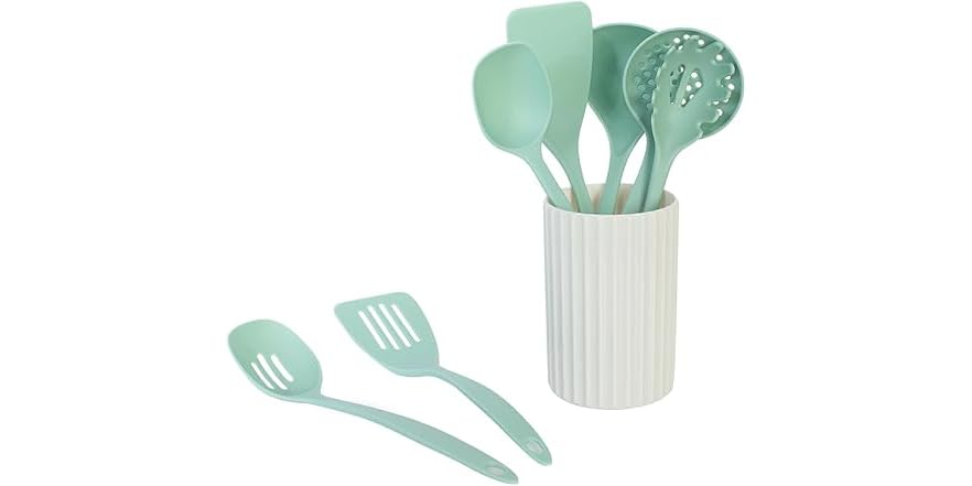 Glad Kitchen Utensils Set, 8pcs -Teal Green