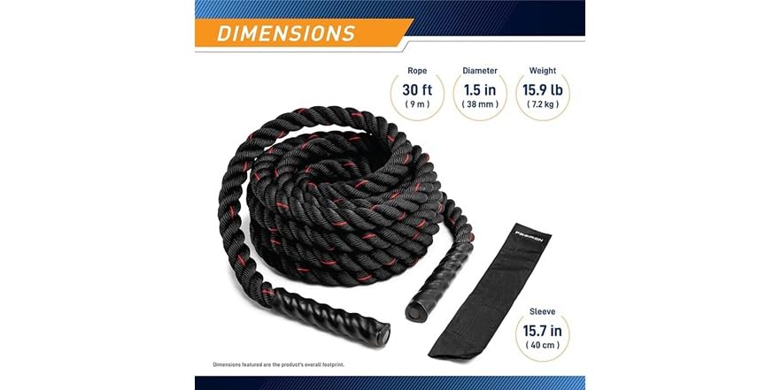 PROIRON Fitness Battle Ropes 30' or 40'