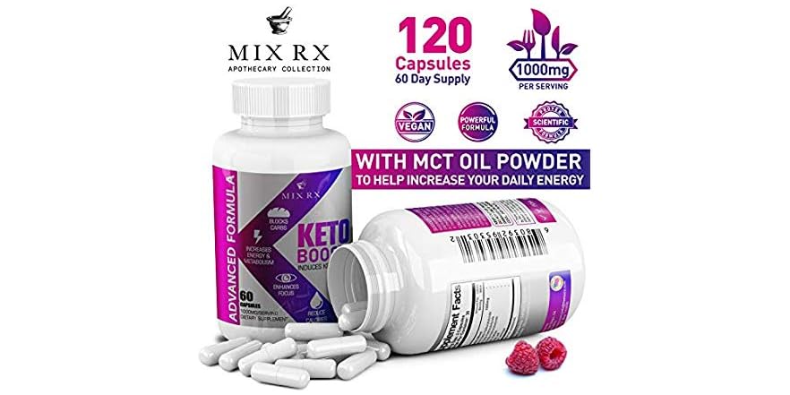 Mix Rx Keto Pills with Carb Supplement 2 Pack
