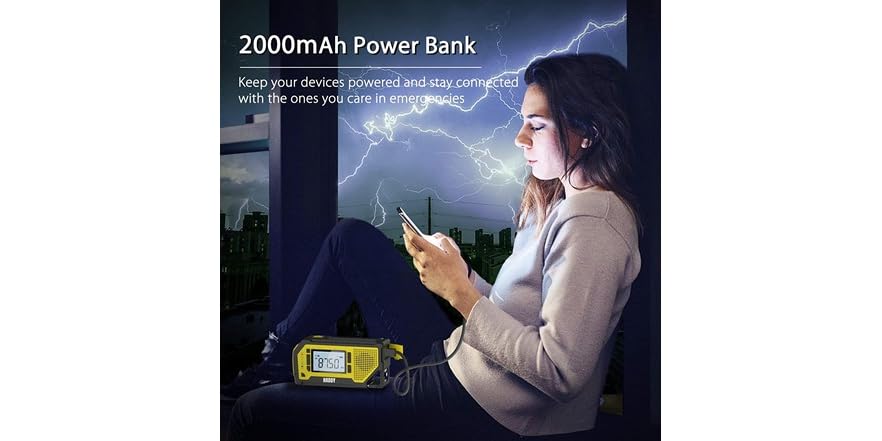 Raddy NW3 Emergency Weather Radio with NOAA Alert