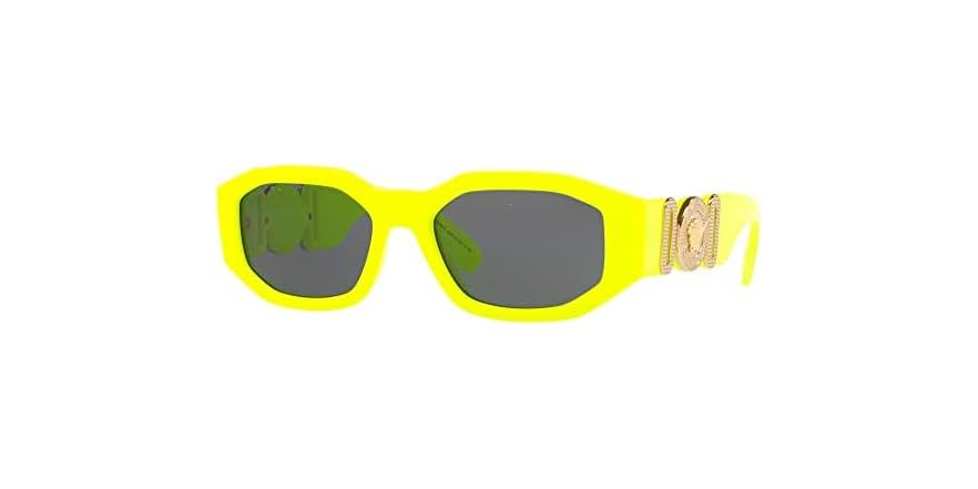 Versace VE 4361 532187 Yellow Fluo Plastic Square Sunglasses