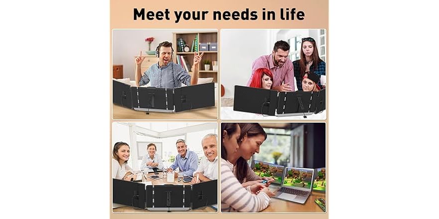 14" S2 Triple Monitor Extender Screen