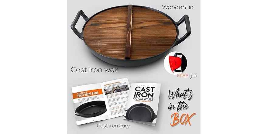 Nutrichef Pre-Seasoned Cast Pan-5.8 QT H