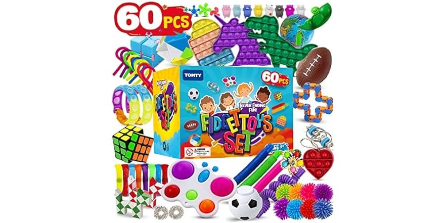 TOMTY (60 Piece) Fidget Toy Set