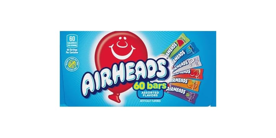 Airheads Bars Variety Pack, 60-Count
