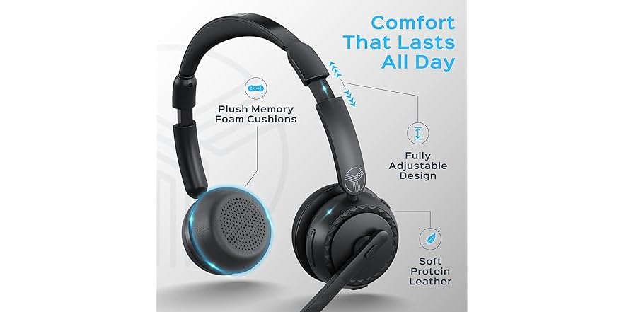 (NEW) TREBLAB C7-Pro Wireless Bluetooth Headset