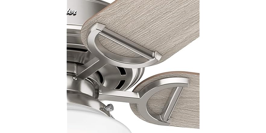 52" Hunter Fan wLight Kit and Pull Chain 5-blades (Renewed)