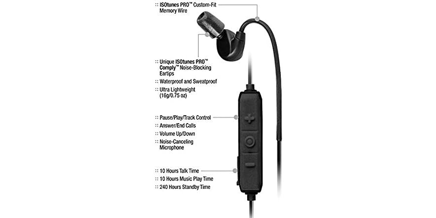 ISOtunes PRO Bluetooth Earplug Headphones