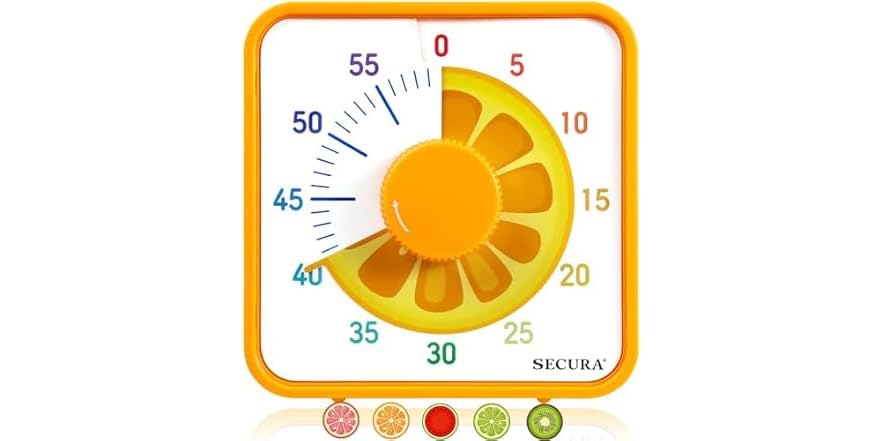 Secura Visual Timer 60-Min, Orange