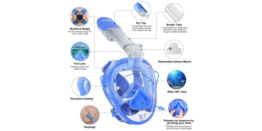 Unigear Face Snorkel Mask