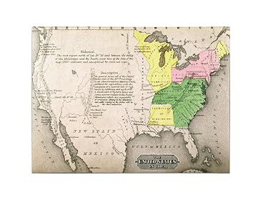 Map of the United States in 1803' Canvas Art- 2 Sizes