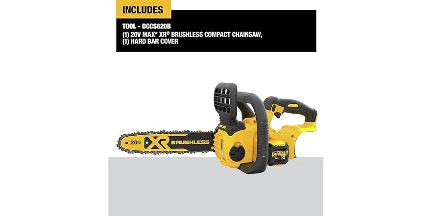 DEWALT DCCS620B 20V Max Compact Cordless Chainsaw