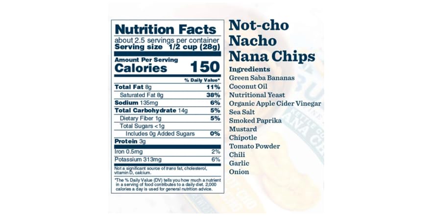 Bubba's Not-Cho Nacho Nana Chips 18 Pack