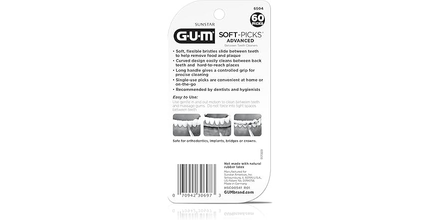 GUM Soft-Picks Advanced 60 Count