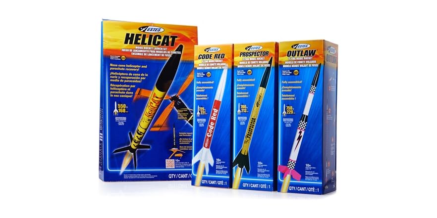 Estes Ready-to-Fly Rocket Bundle (Helicat + 3 Rockets)