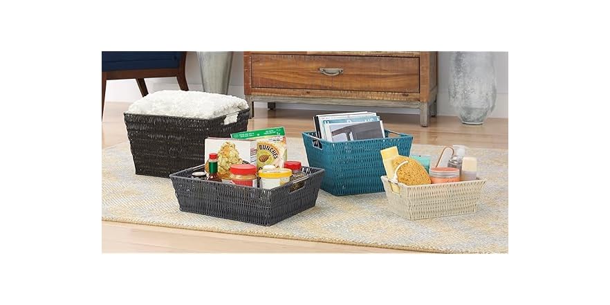 Whitmor Rattique Storage Tote Large