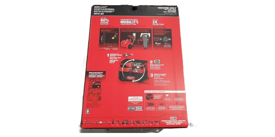 Milwaukee 0970-20 M18 18V PACKOUT 2.5G Wet/Dry Vac (Open Box)