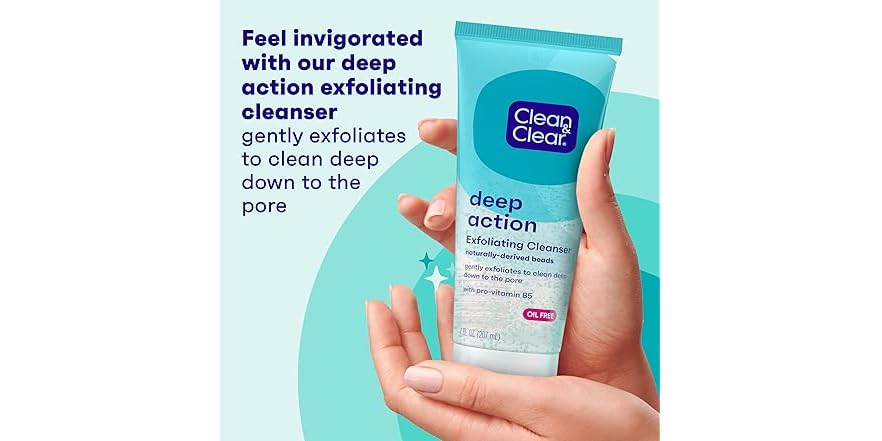 Clean & Clear Deep Action Exfoliating Cleanser 7oz