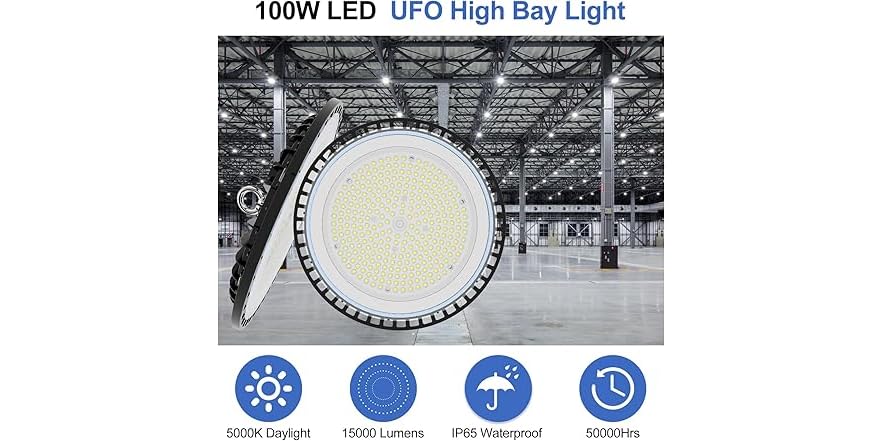 4 Pack UFO 100W LED Bay Light Fixture