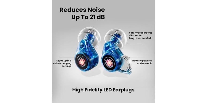 Eargasm Light Up High Fidelity LED Earplugs