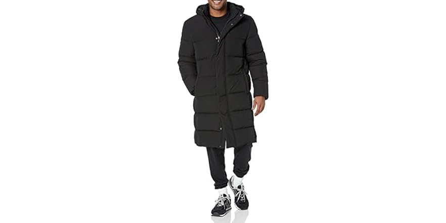 Amazon Essentials Men's Hooded Long Puffer Coat