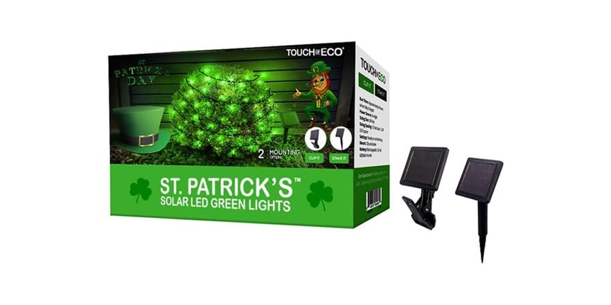 Solar Saint Patrick's Day String Lights