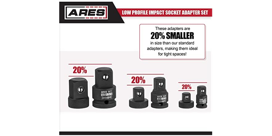 Low Profile Impact Socket Adapter Set